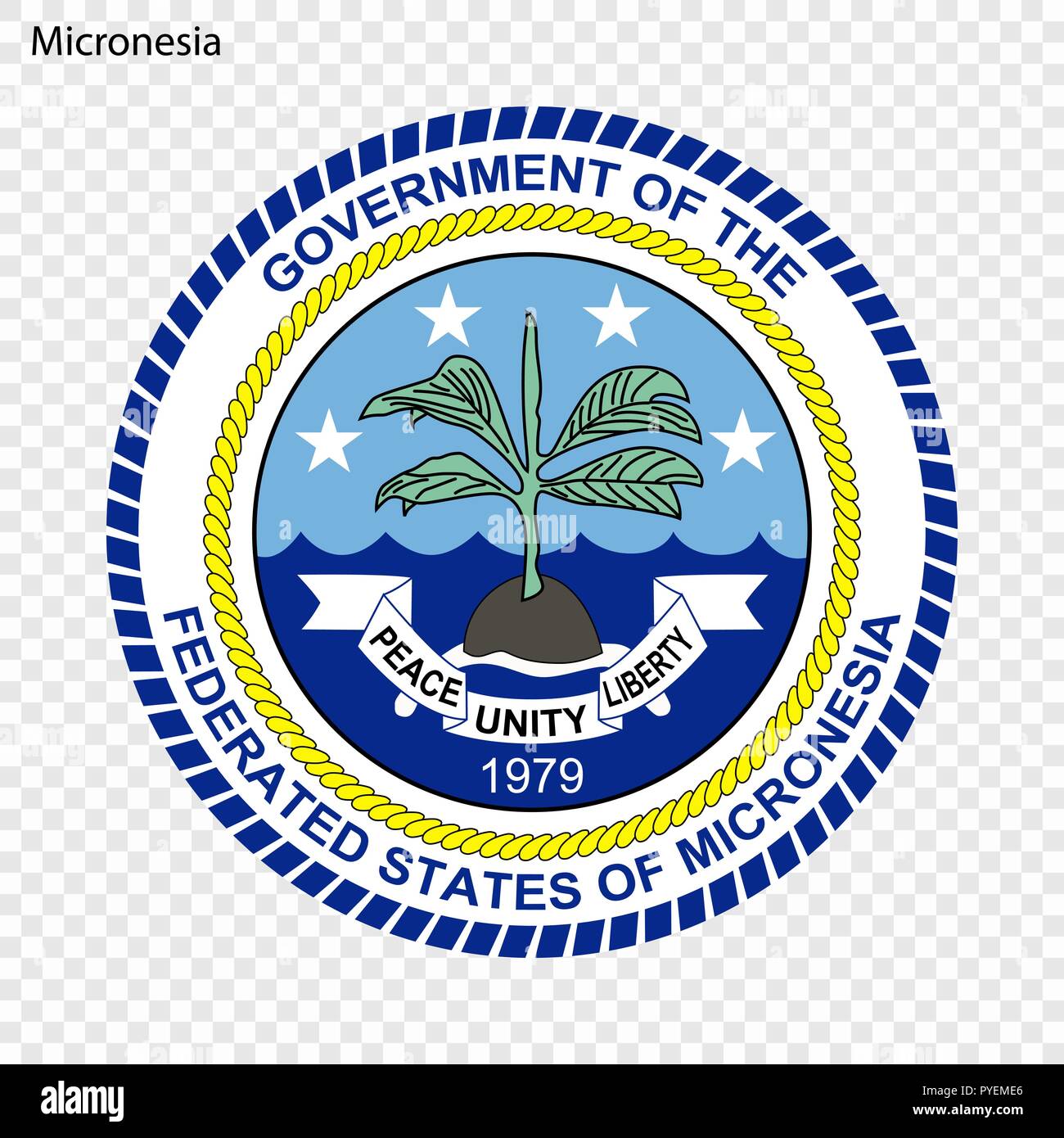 Emblem of Micronesia. National Symbol Stock Vector Image & Art - Alamy