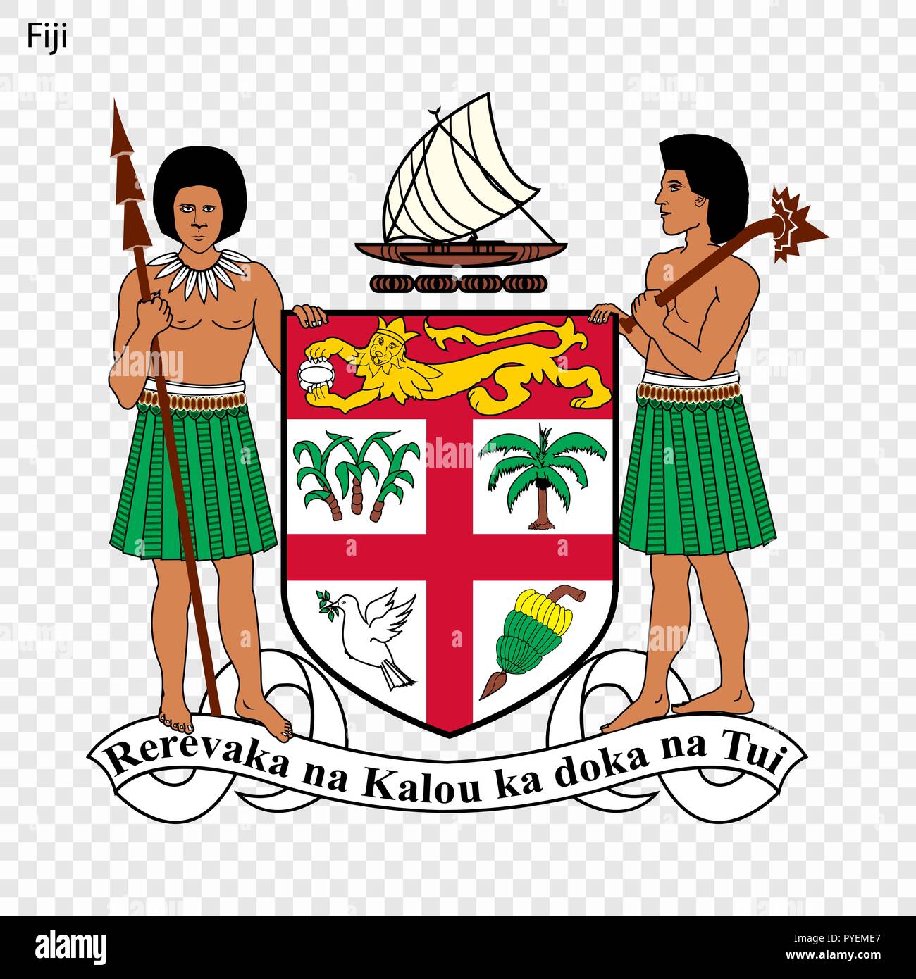 Emblem of Fiji. National Symbol Stock Vector Image & Art - Alamy