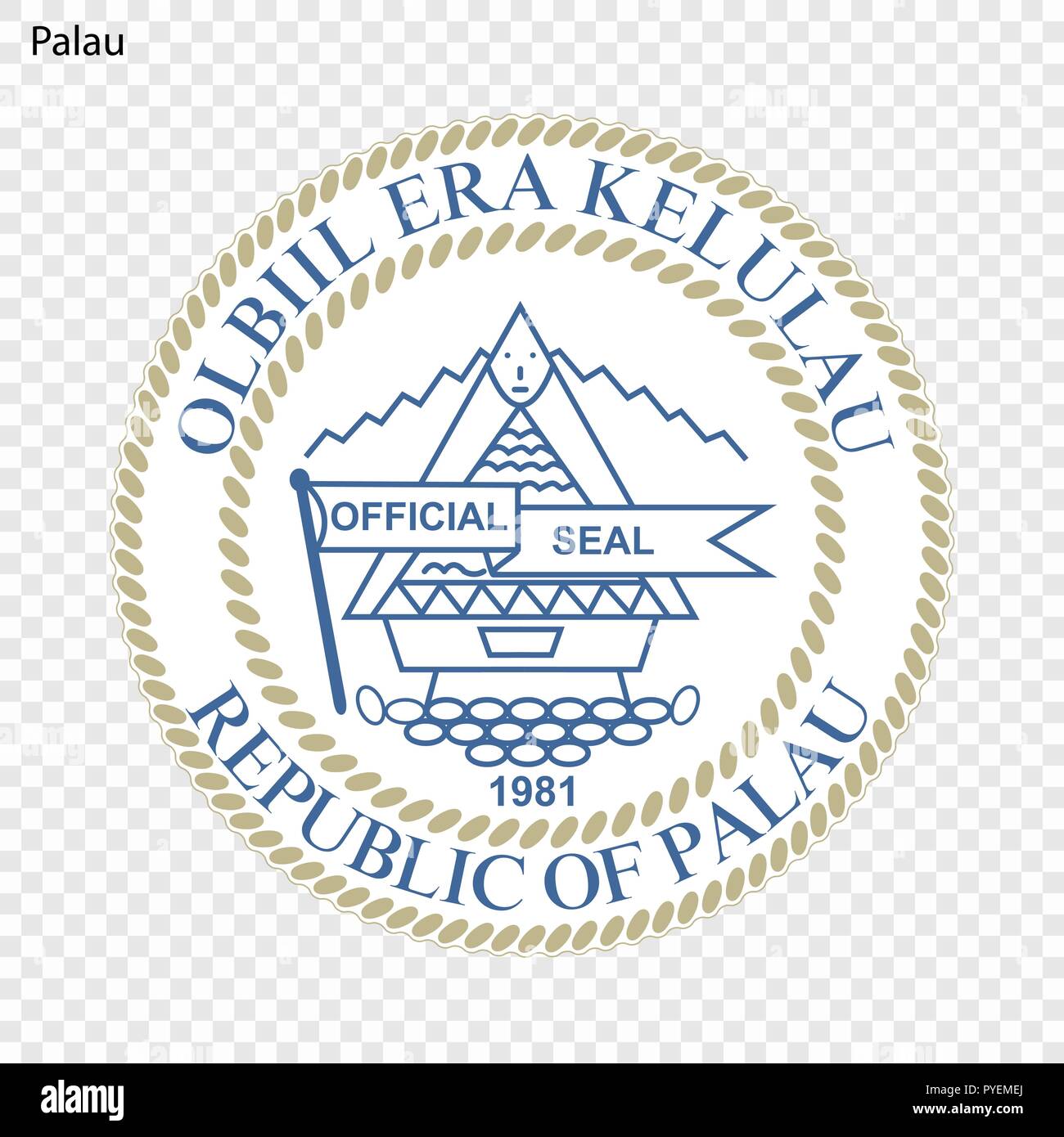 Emblem of Palau. National Symbol Stock Vector Image & Art - Alamy