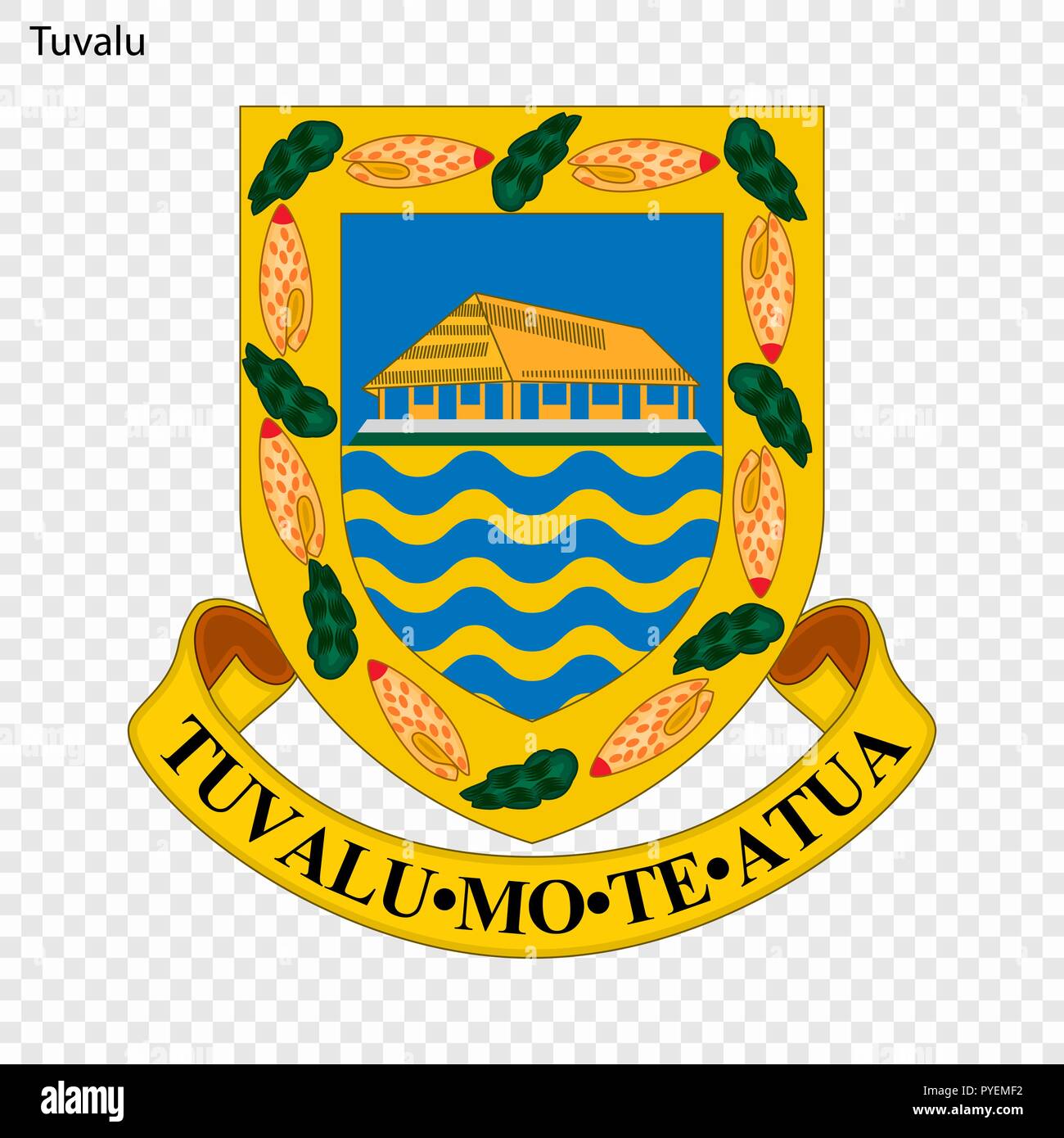 Emblem of Tuvalu. National Symbol Stock Vector Image & Art - Alamy