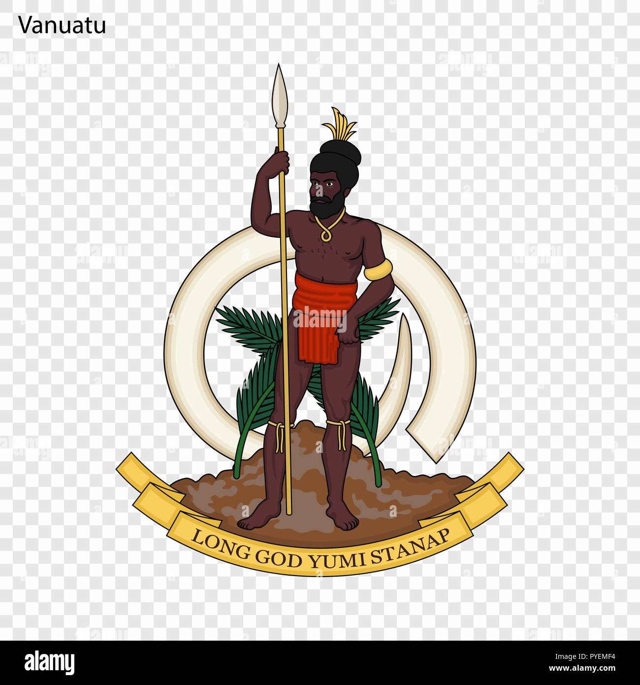 Emblem of Vanuatu. National Symbol Stock Vector Image & Art - Alamy