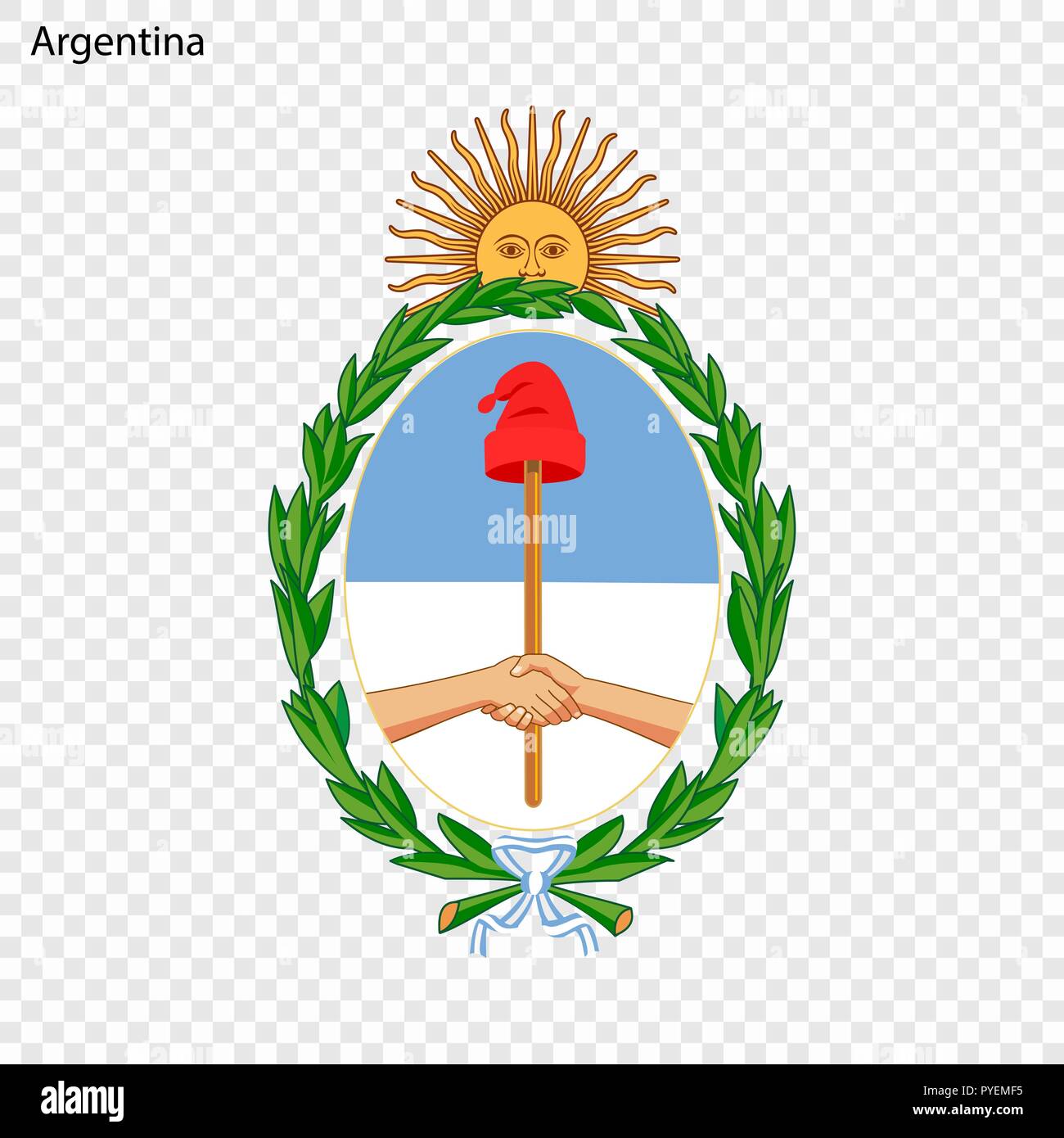 Emblem of Argentina. National Symbol Stock Vector Image & Art - Alamy