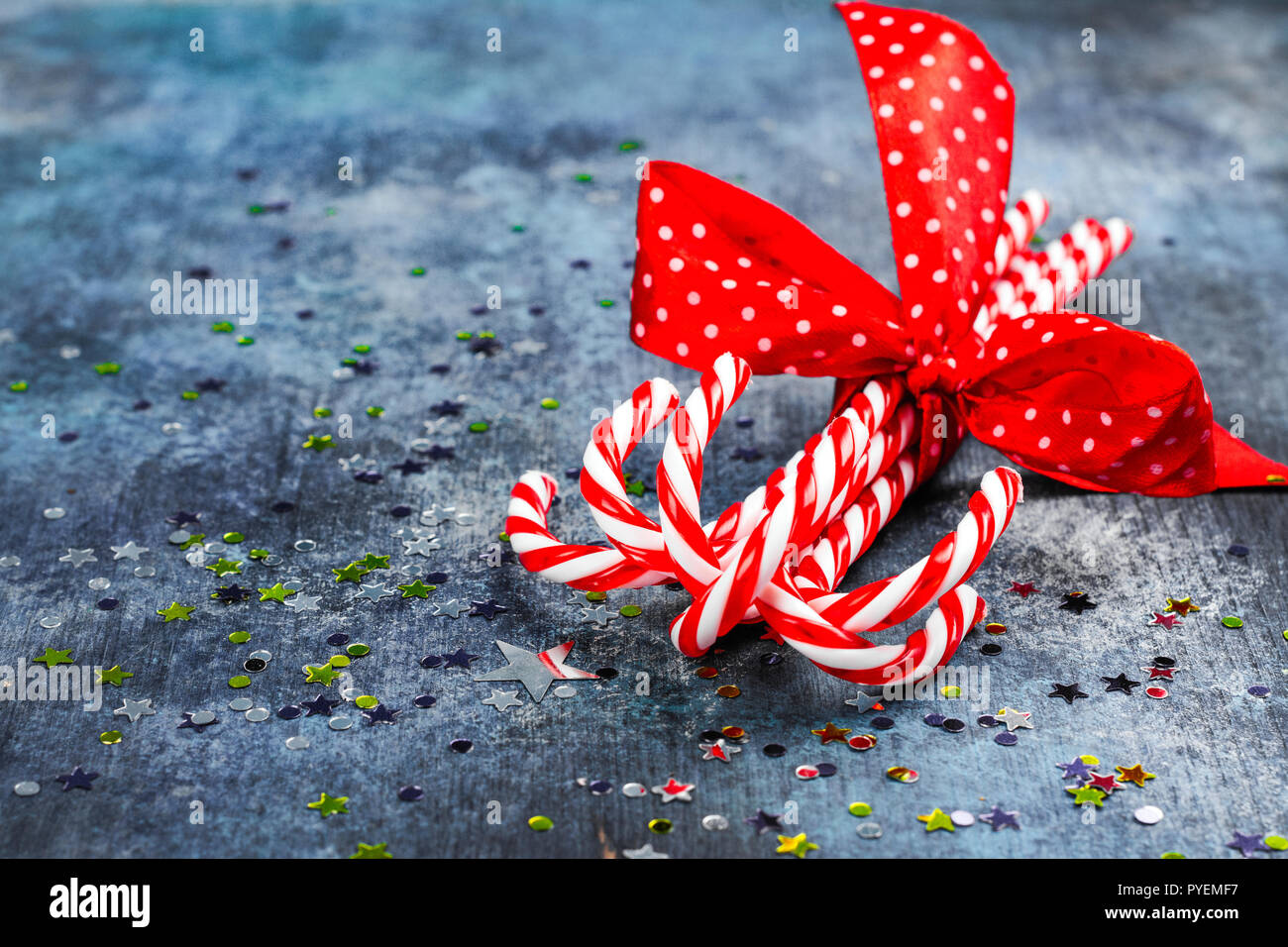 Red and white candy canes Stock Photo - Alamy