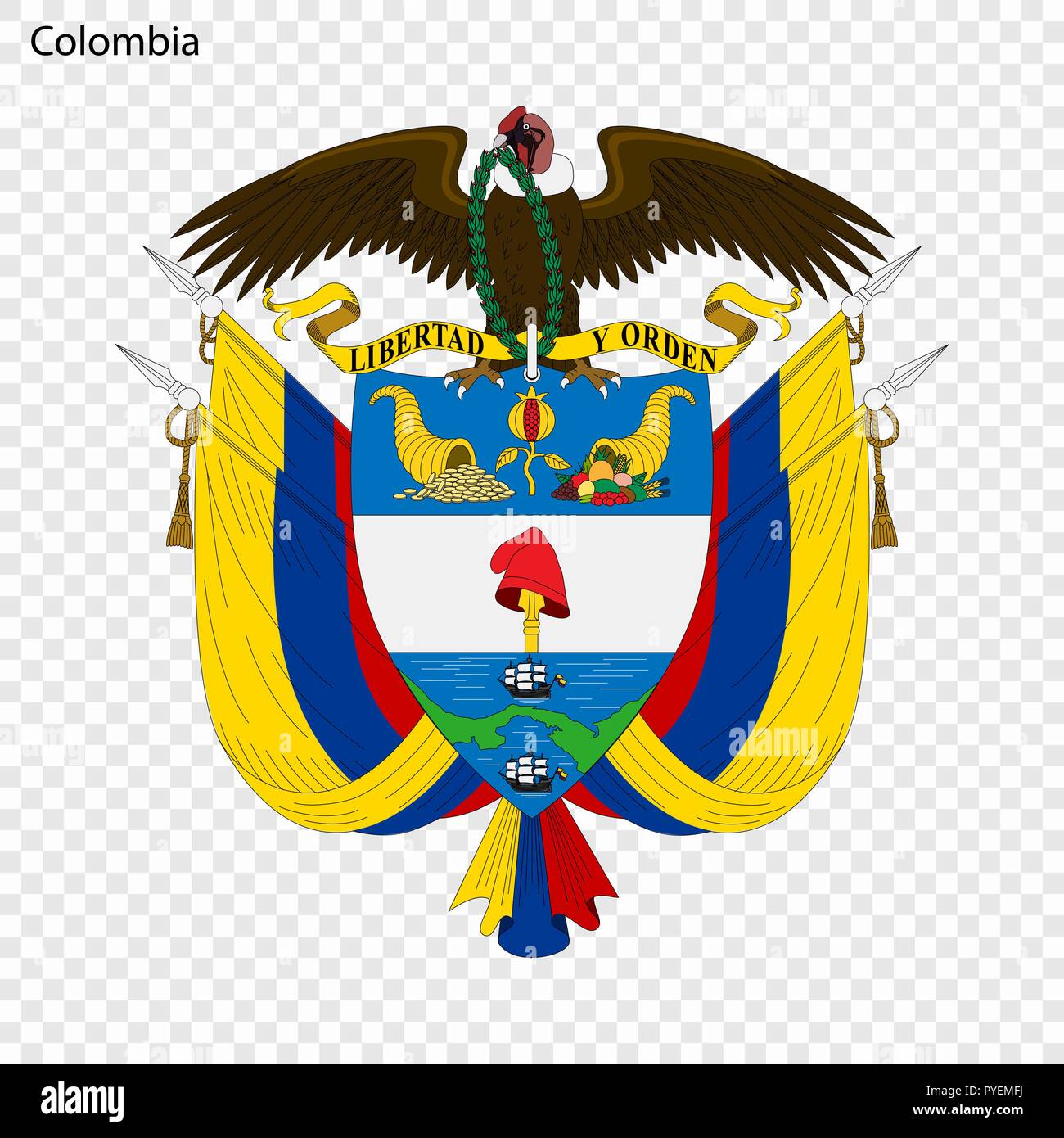 Emblem of Colombia. National Symbol Stock Vector Image & Art - Alamy