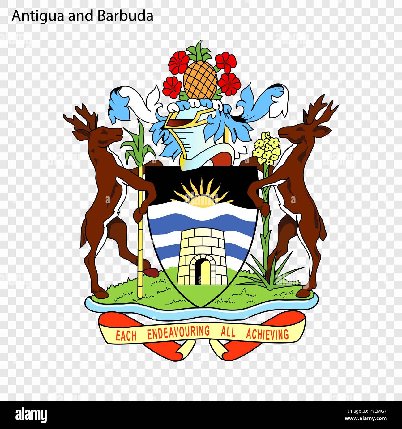 Symbol of Antigua and Barbuda. National emblem Stock Vector Image & Art ...