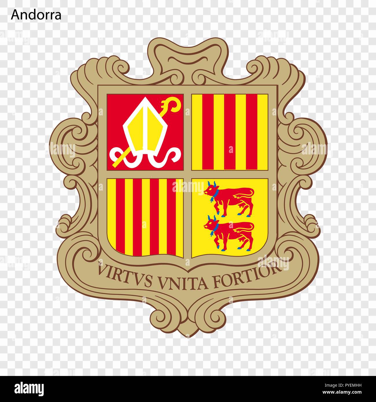 Symbol of Andorra. National emblem Stock Vector Image & Art - Alamy