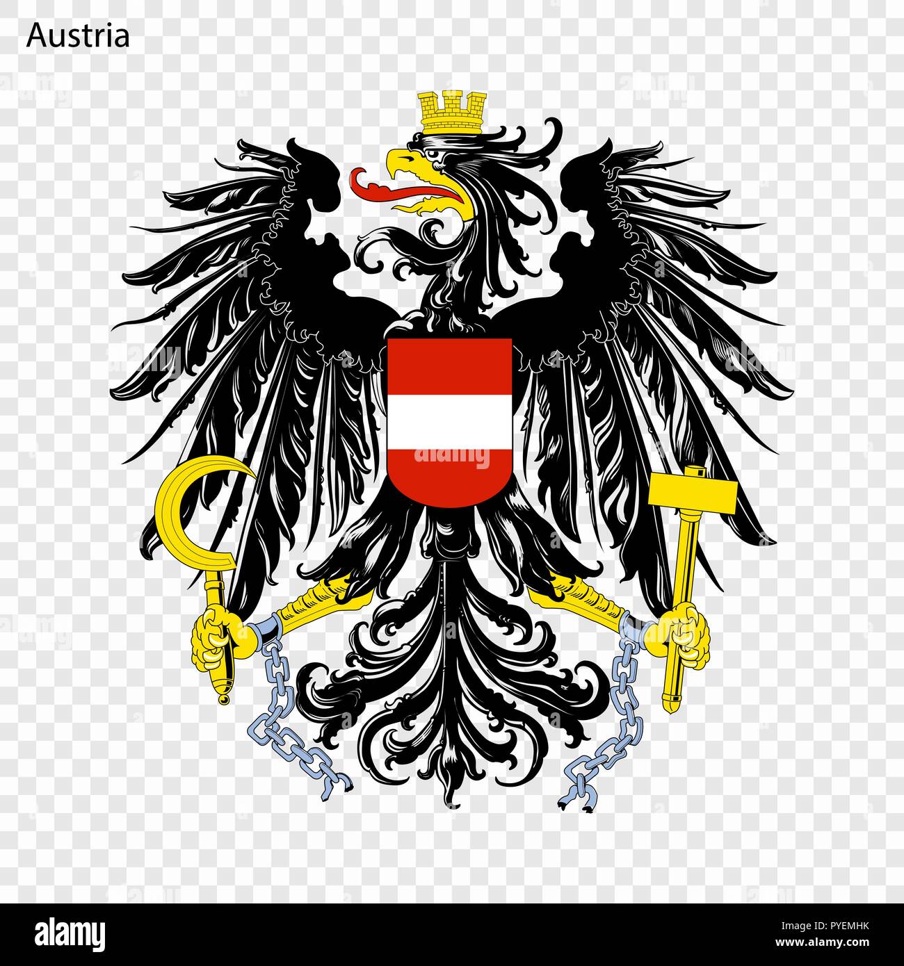 Symbol of Austria. National emblem Stock Vector Image & Art - Alamy