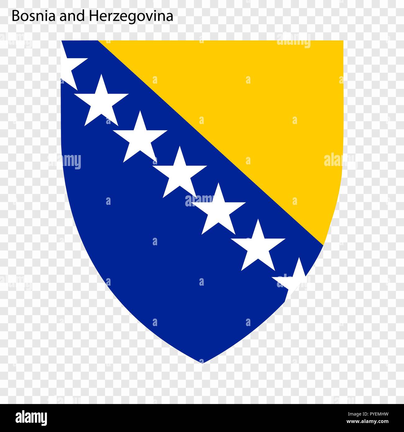 Symbol of Bosnia and Herzegovina. National emblem Stock Vector Image ...