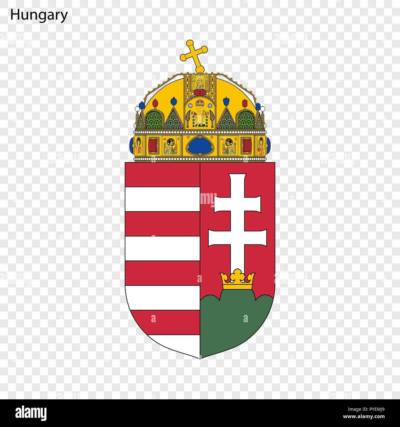 Symbol of Hungary. National emblem Stock Vector Image & Art - Alamy