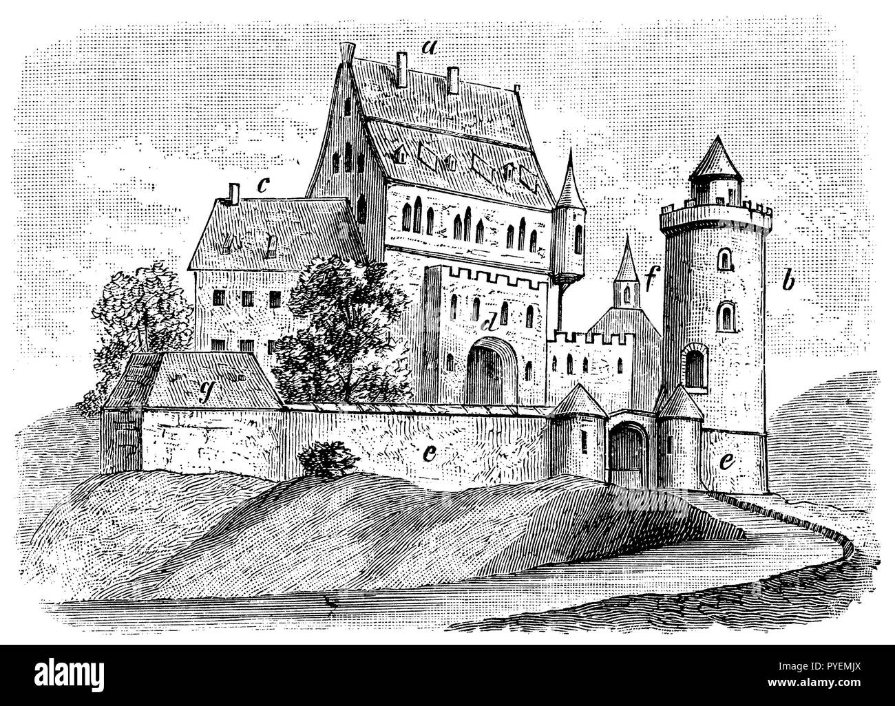 Drawings Of Castles With Drawbridges