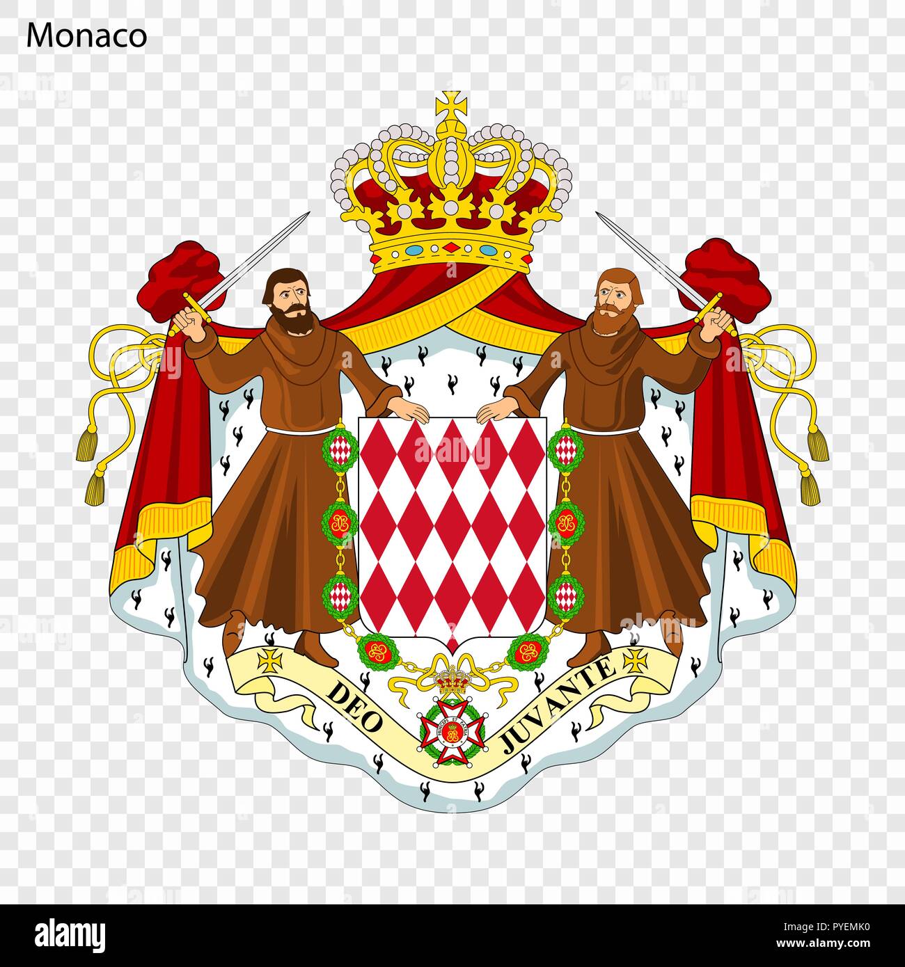 Symbol of Monaco. National emblem Stock Vector Image & Art - Alamy