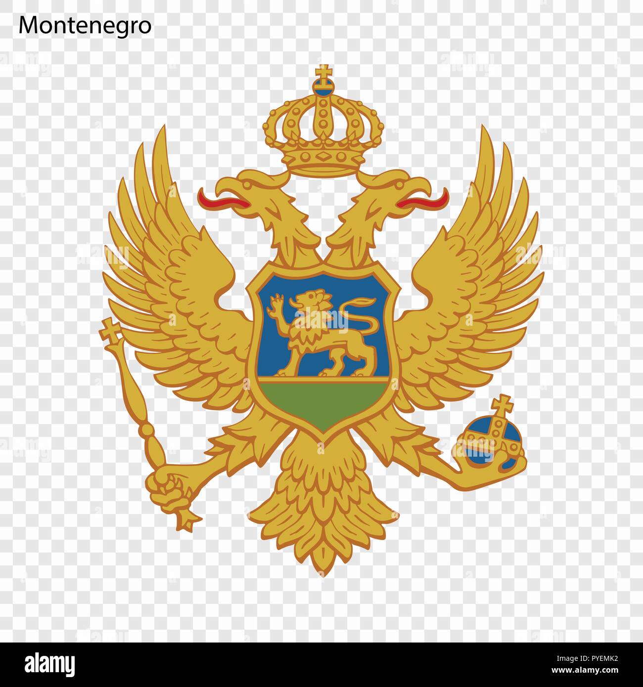 Symbol of Montenegro. National emblem Stock Vector Image & Art - Alamy