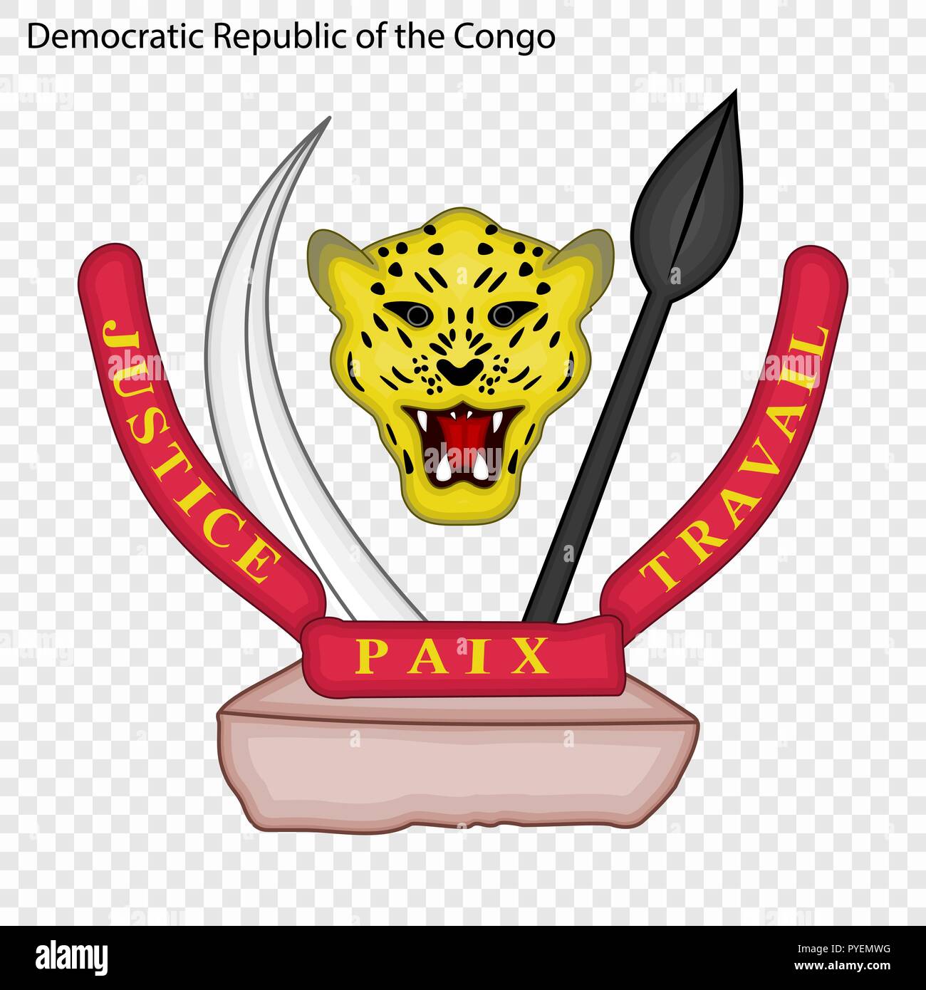 Symbol of Democratic Republic of the Congo. National emblem Stock ...