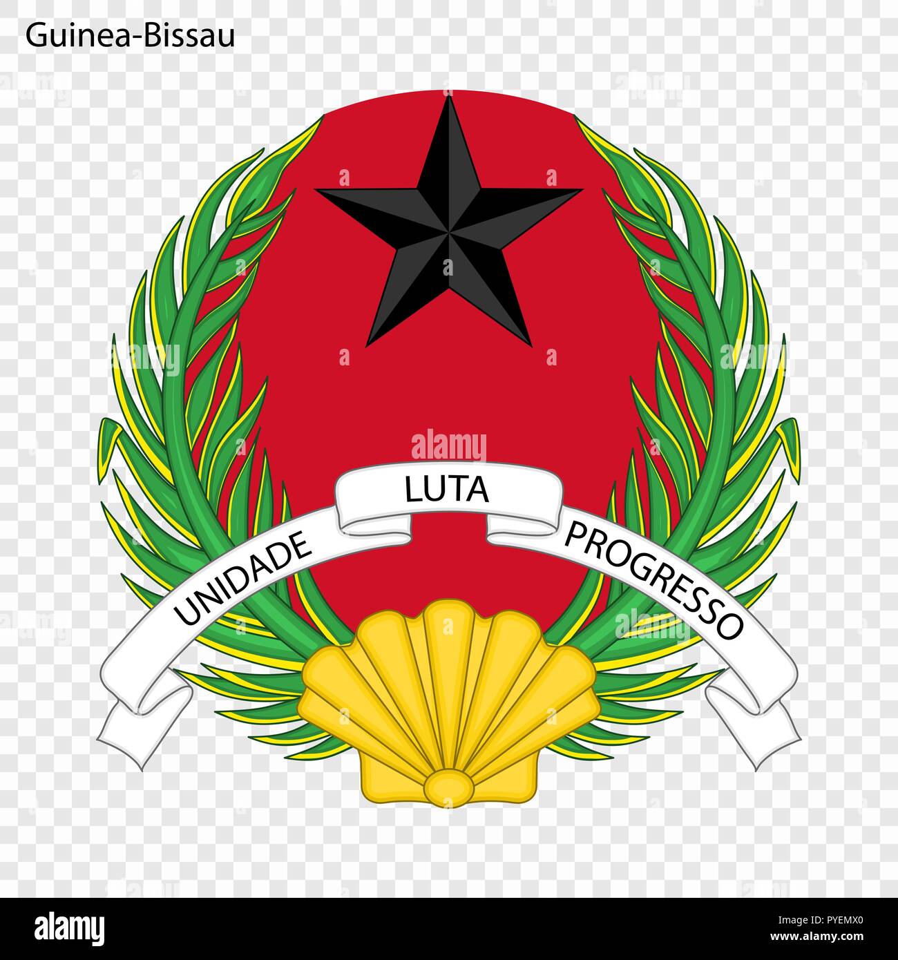 Symbol of Guinea-Bissau. National emblem Stock Vector Image & Art - Alamy