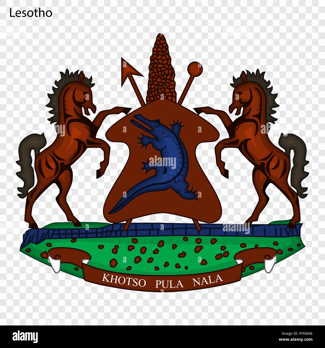 Symbol of Lesotho. National emblem Stock Vector Image & Art - Alamy
