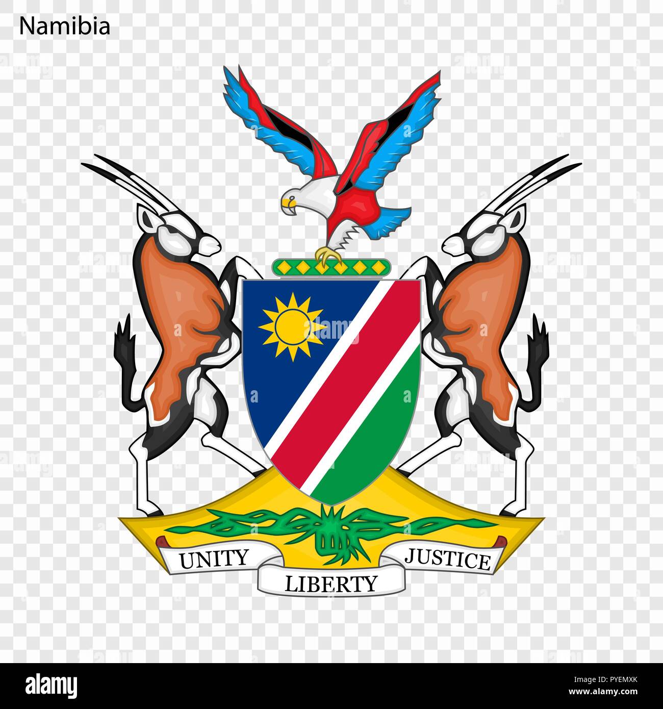 Namibia National Logo Namibia Logo. Badge Of The Country. Layered