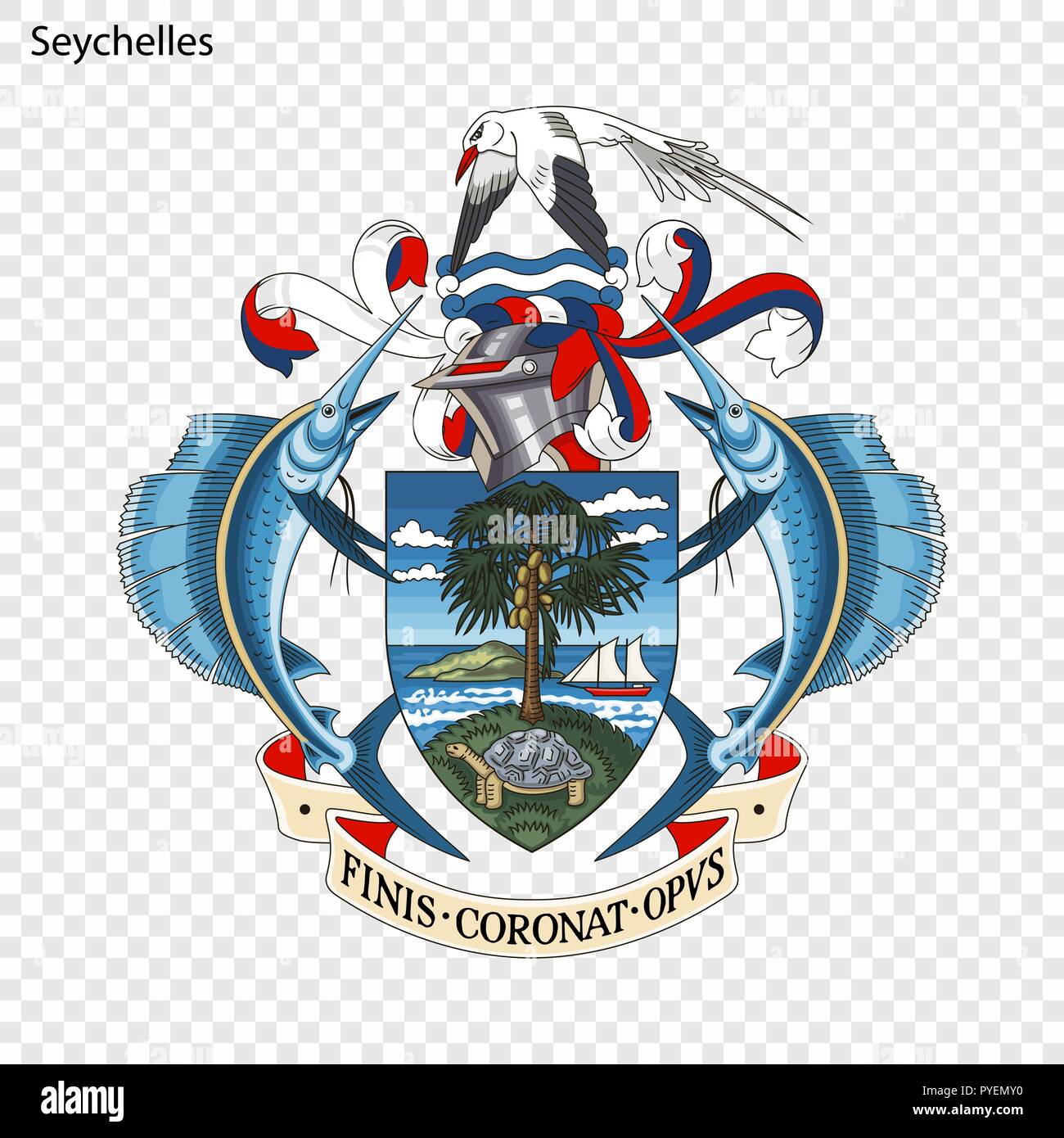Seychelles patriotic emblem Stock Vector Images - Alamy