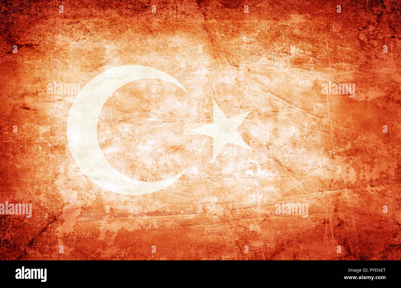 Turkey grunge flag hi-res stock photography and images - Alamy