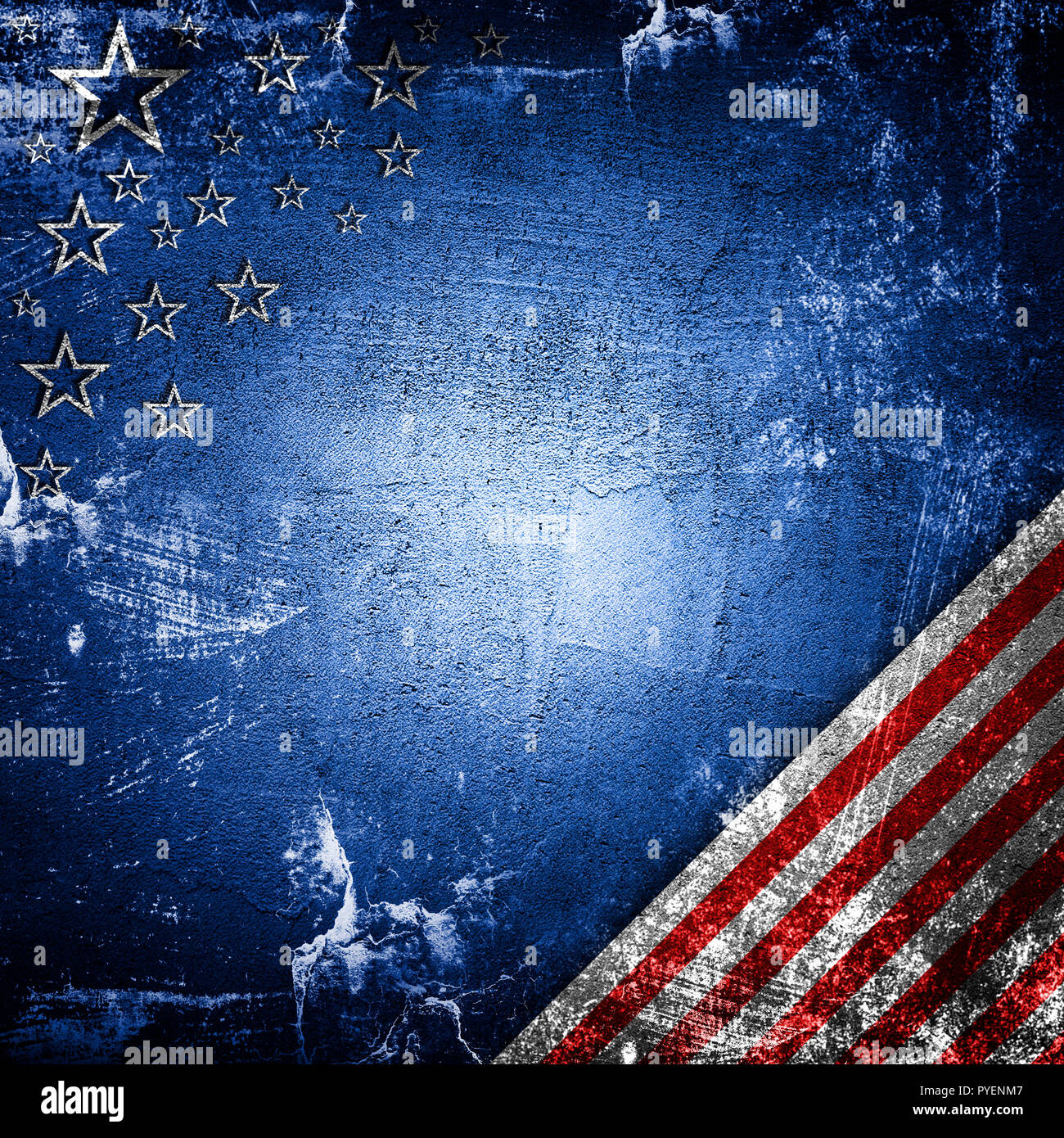 USA style background painted on grunge wall Stock Photo - Alamy
