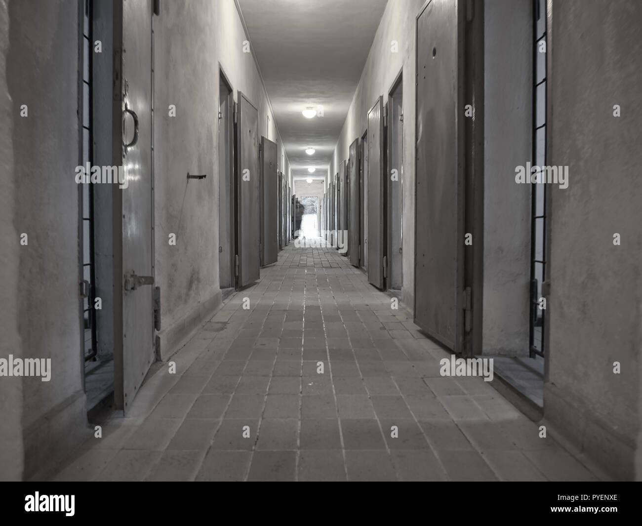 Orianenburg, Germany - December 12, 2017: View of a hallway inside the ...