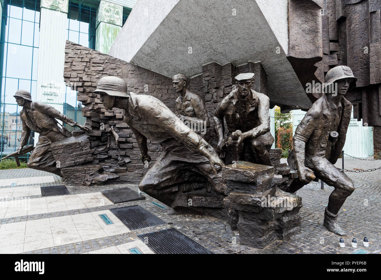 View of the Warsaw Uprising Monument, a memorial dedicated to the ...