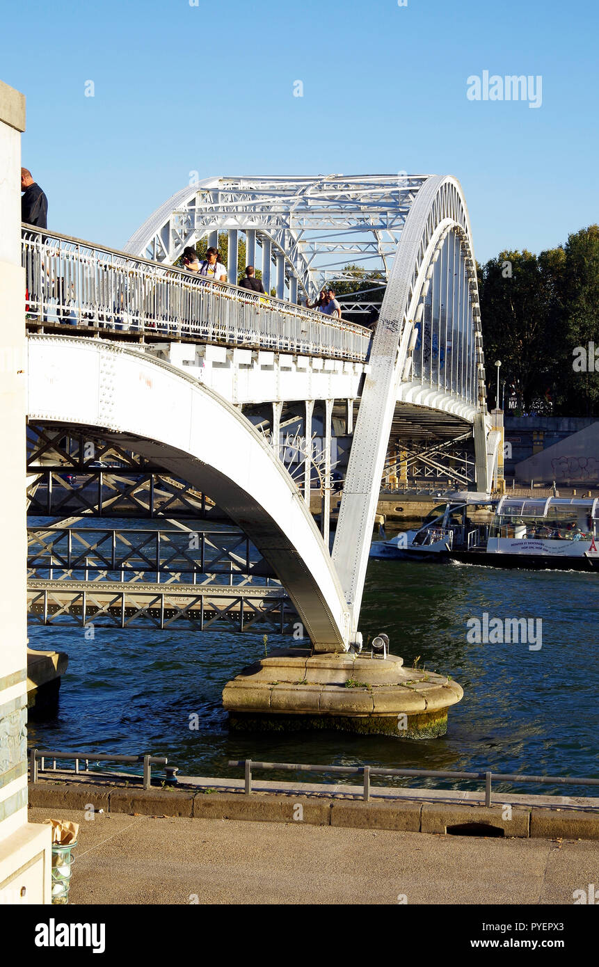 The passerel Debilly, a footbridge across the Seine, built as part of ...