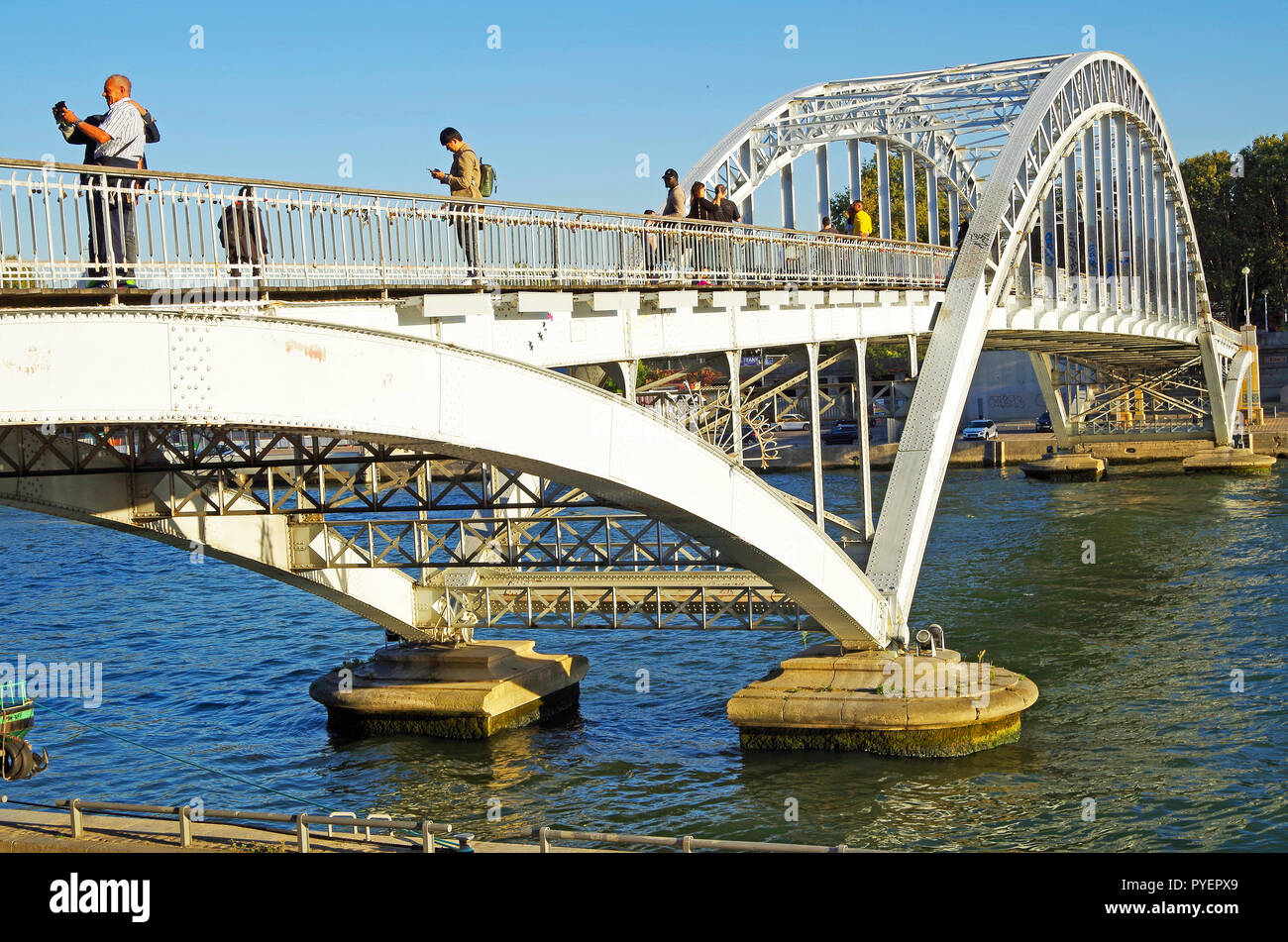 The passerel Debilly, a footbridge across the Seine, built as part of ...