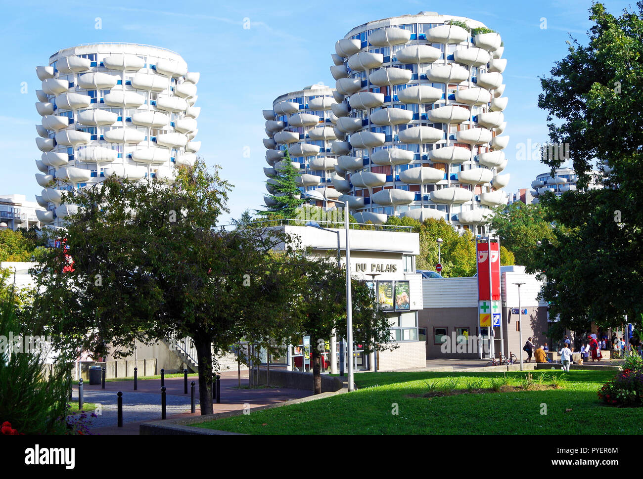 Les Choux de Creteil, a mostly high-rise housing estate in suburban ...