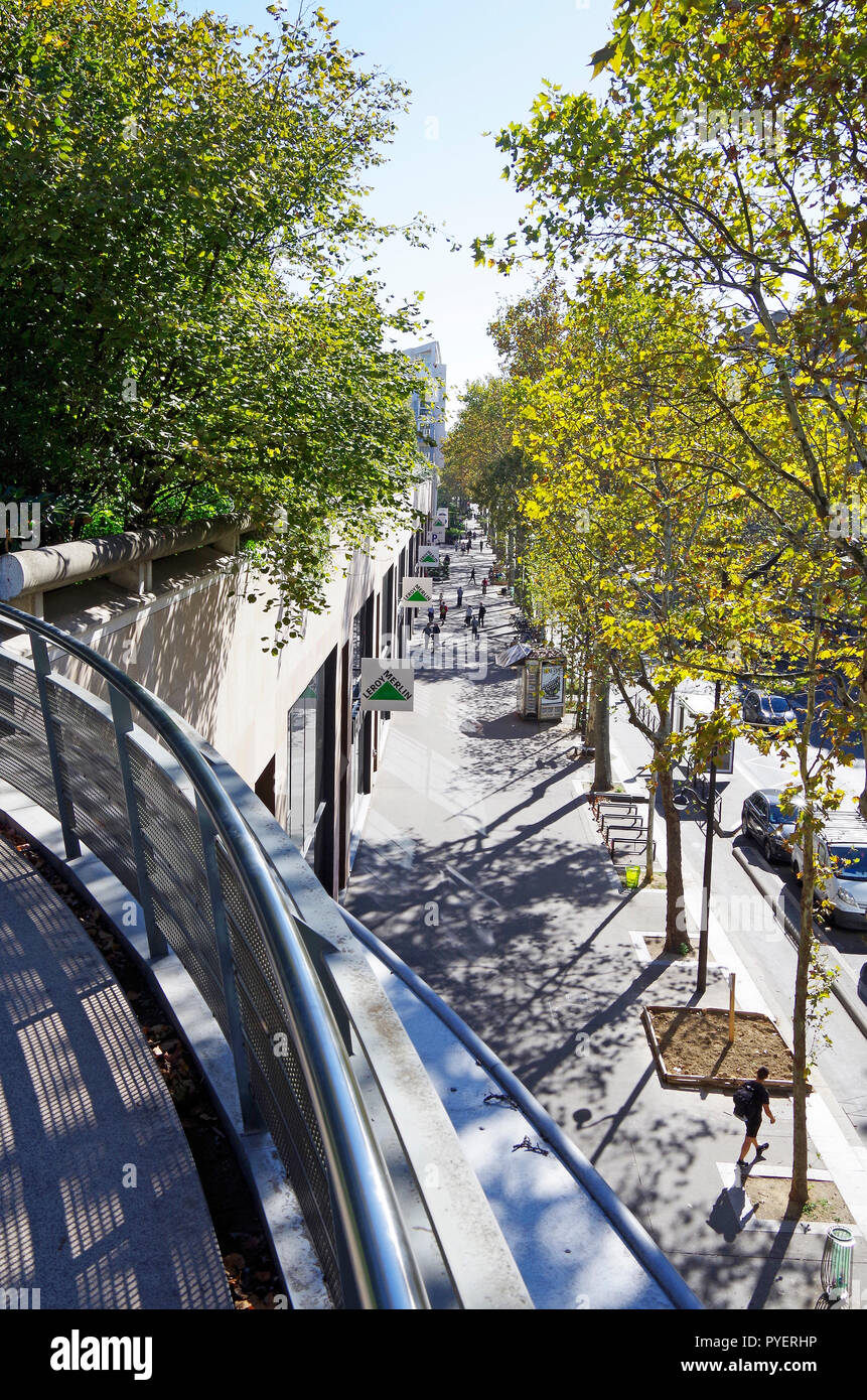 Paris France, Promenade Plantée, cutting through new residential ...