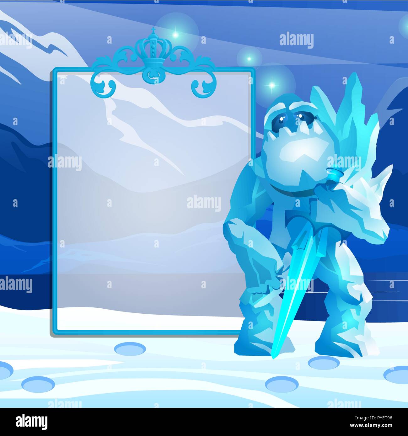 Snowy mountain slope blue Stock Vector Images - Alamy