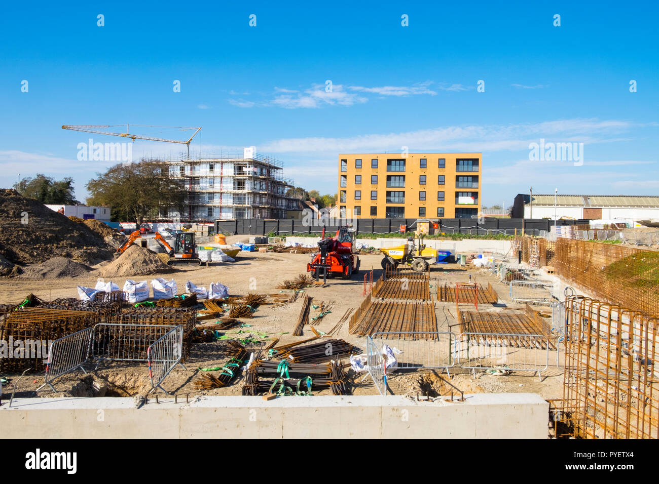 Empty construction building site, ashford, kent, uk Stock Photo - Alamy