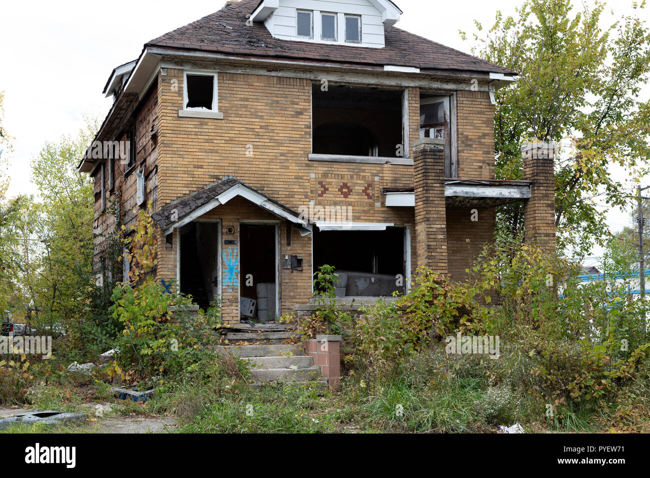 Inner city Detroit, Michigan USA, by James D Coppinger/Dembinsky Photo ...