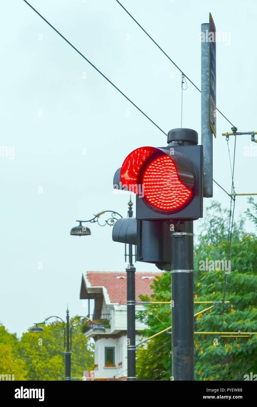Train stop red signal hi-res stock photography and images - Alamy