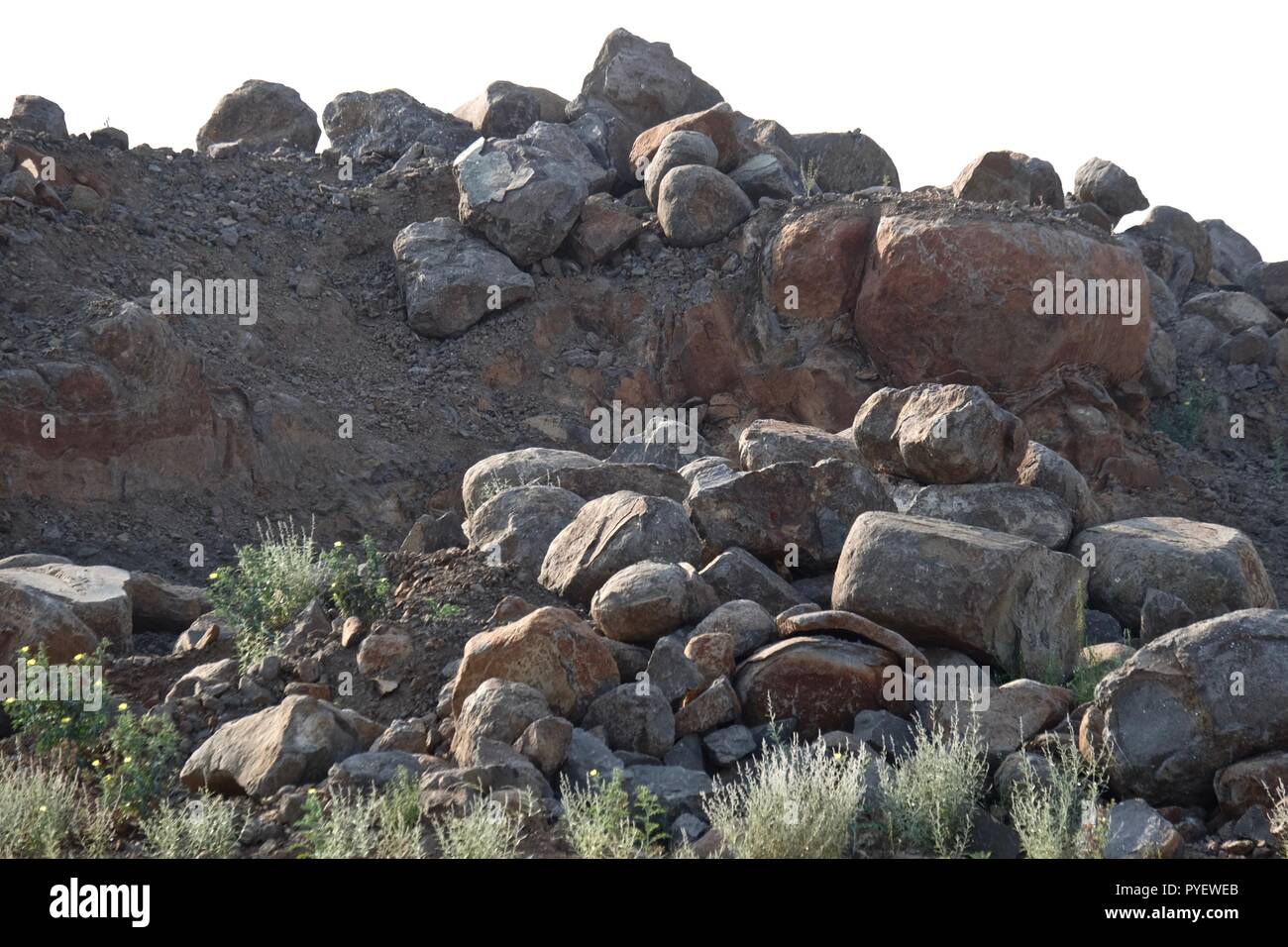 pile of rock at construction site Stock Photo - Alamy
