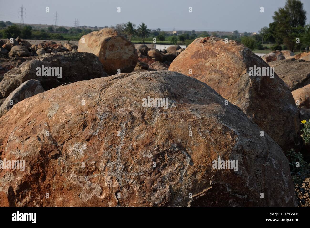 pile of rock at construction site Stock Photo - Alamy