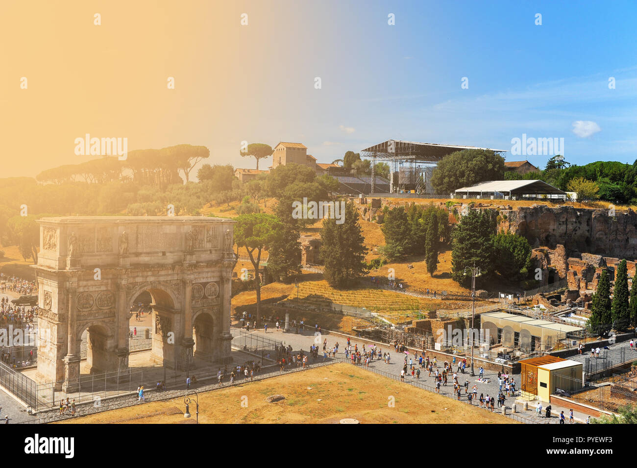 View on Constantine Arch in Rome, Italy Stock Photo - Alamy
