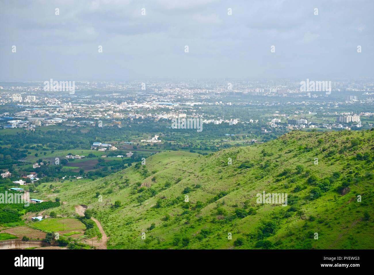 Cityscape viwe from hill, Pune, Maharashtra Stock Photo - Alamy