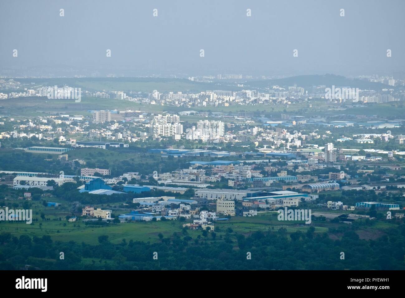 Cityscape viwe from hill, Pune, Maharashtra Stock Photo - Alamy