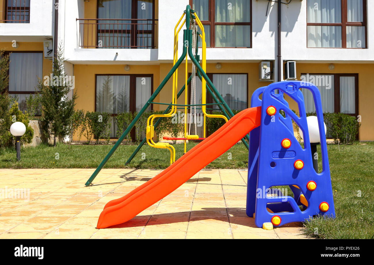 Outdoor Playground Fun For Children Stock Photo - Alamy