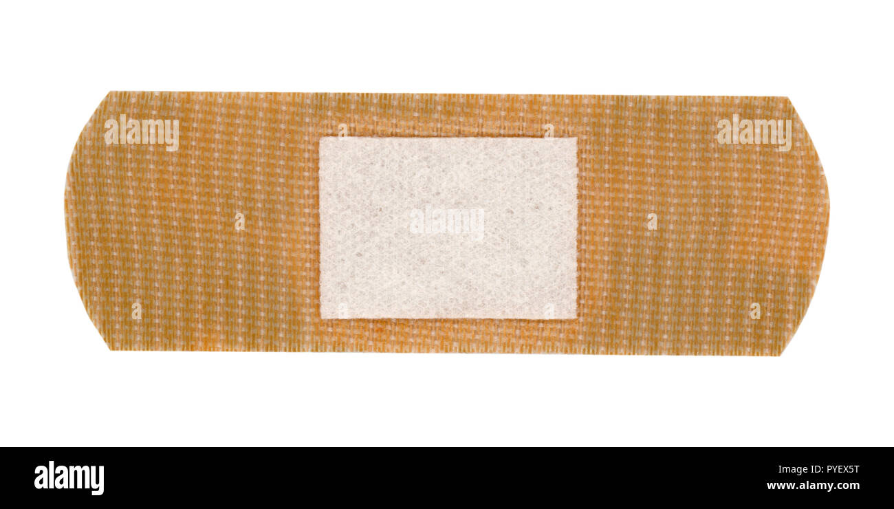 a medical self adhesive bandage band aid isolated over white background ...