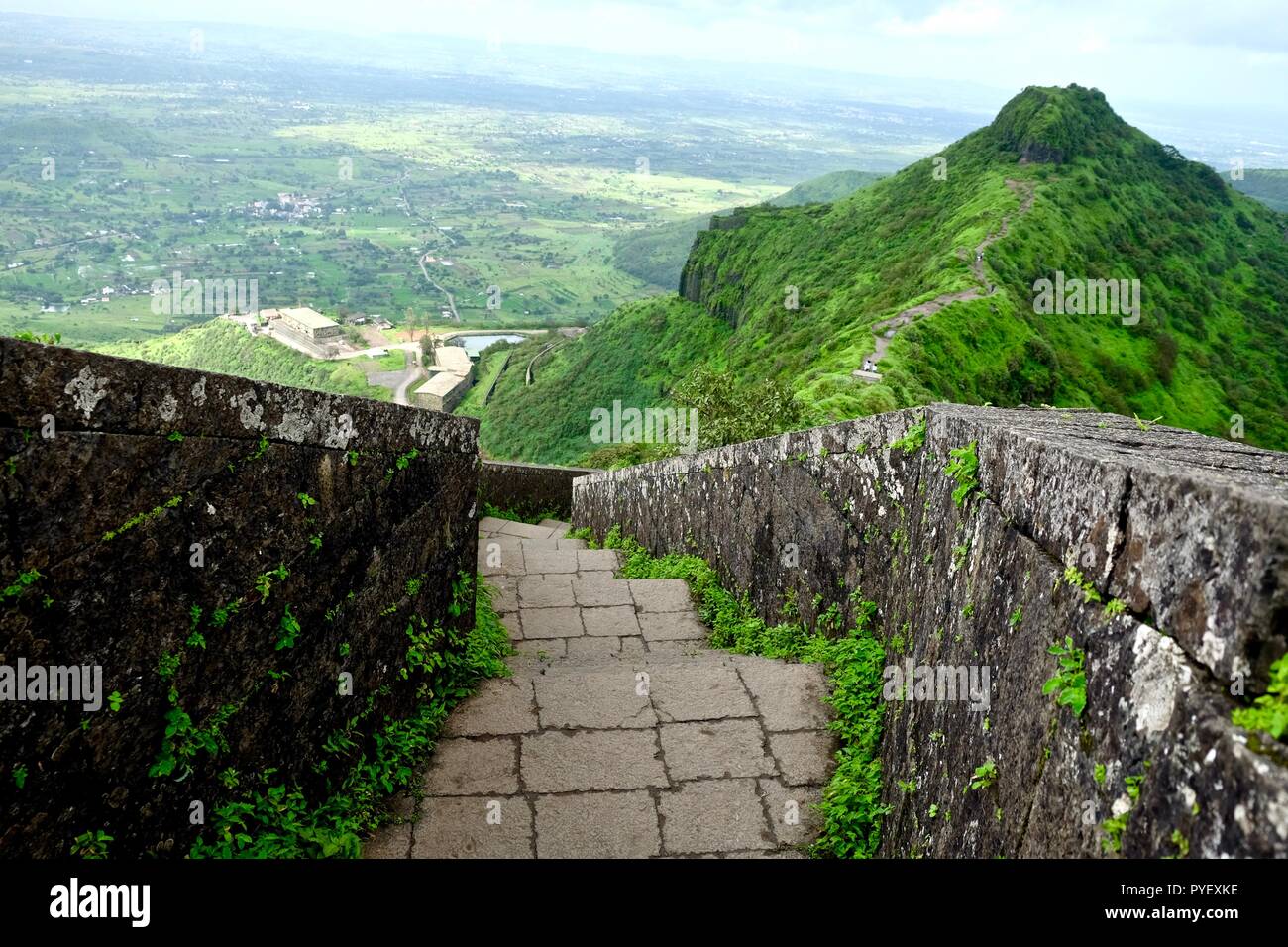 Ancient stone stairs on fort mountain Stock Photo - Alamy