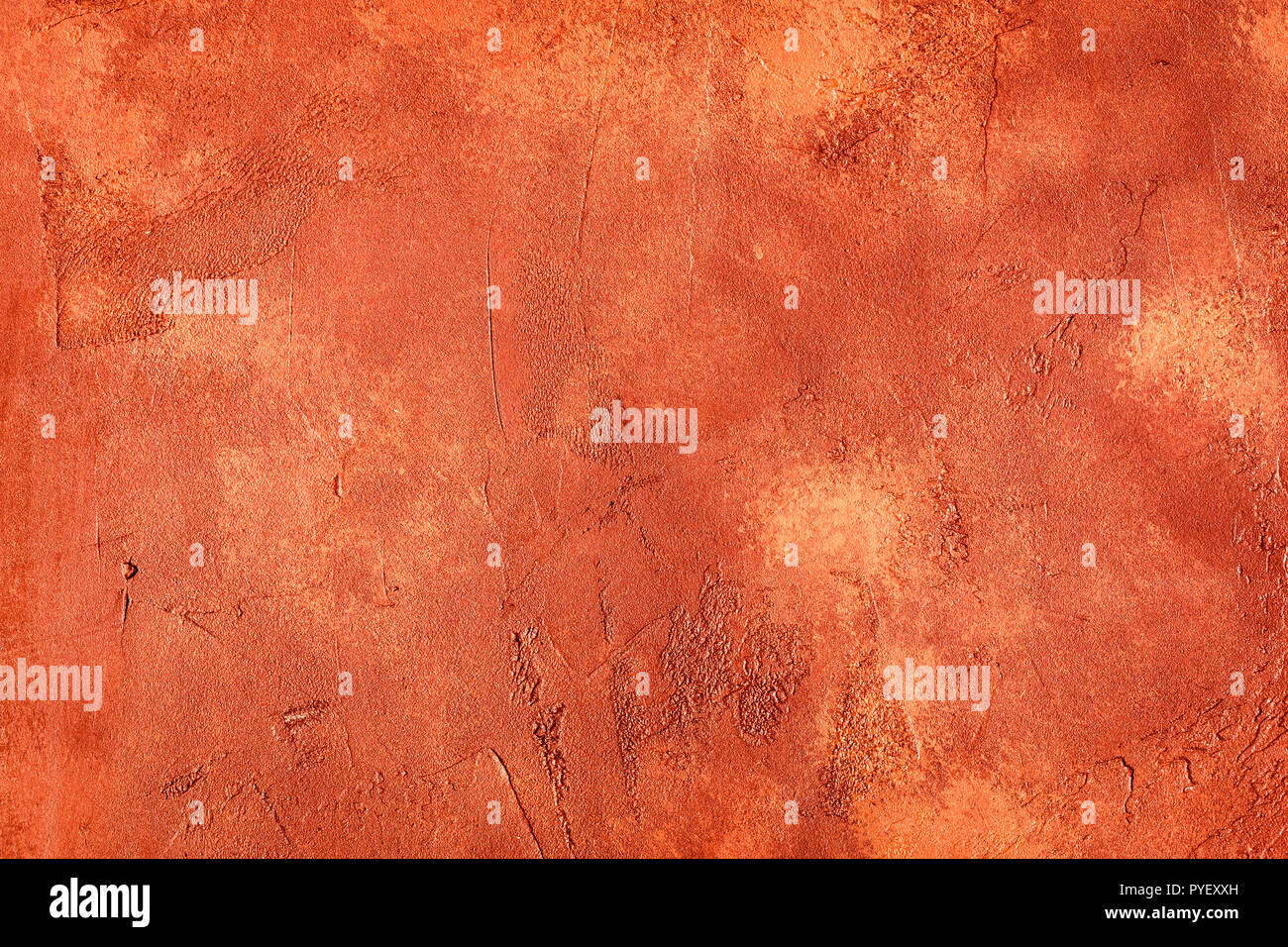 abstract red background texture concrete or plaster hand made wall ...