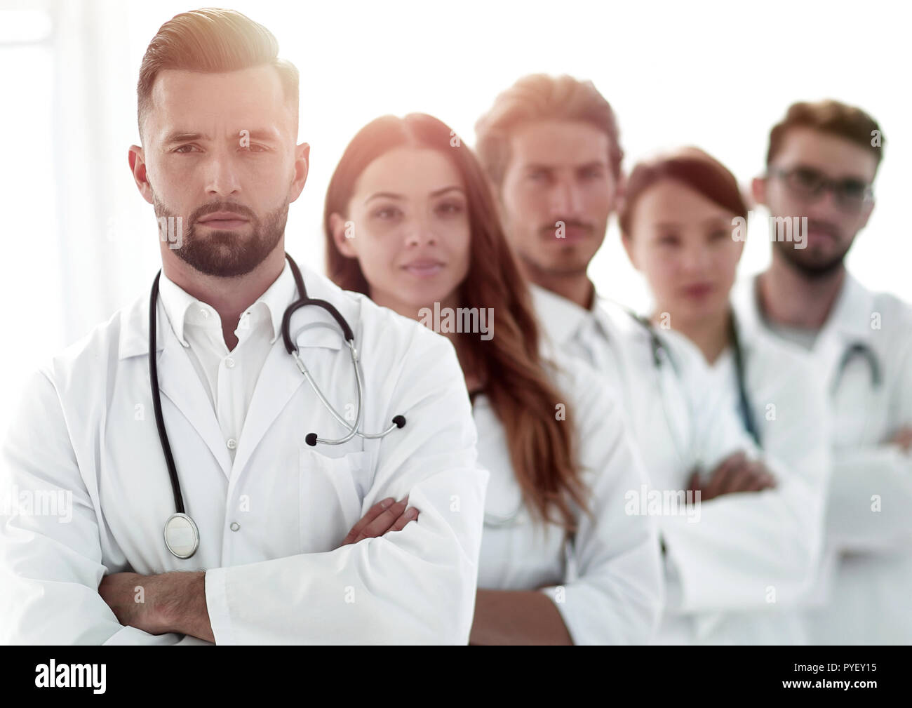 Portrait of medical team standing together Stock Photo - Alamy