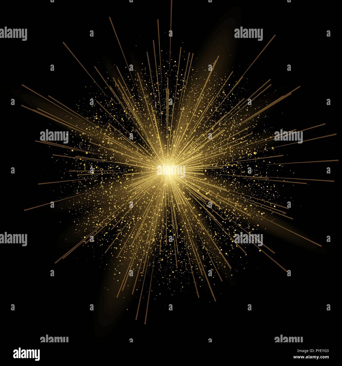 futuristic firework lines with particle star dust Stock Vector Image ...