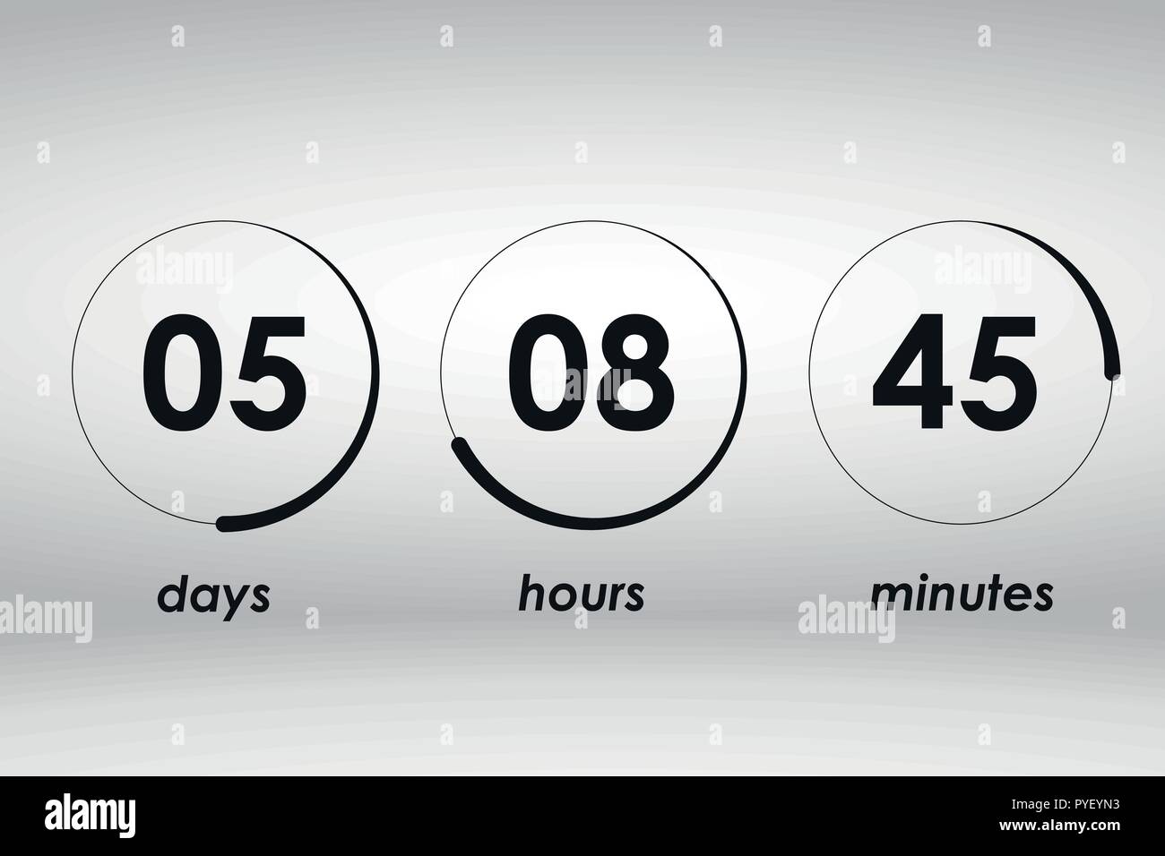 Countdown web site vector template digital clock timer Stock Vector ...