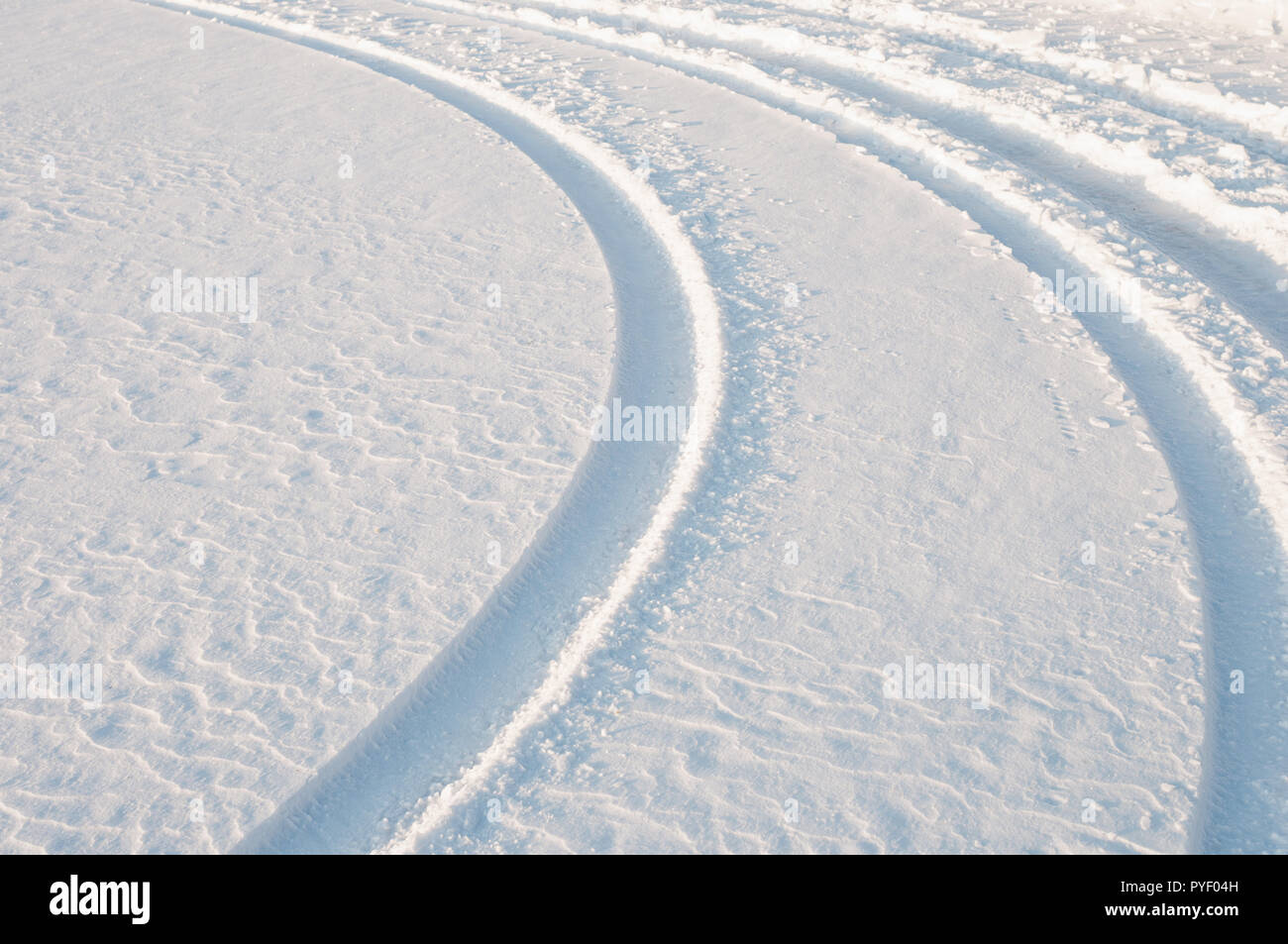 Light trail in snow road hi-res stock photography and images - Alamy