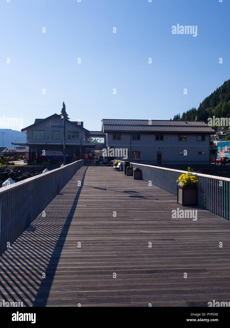 Boardwalk Along The Waterfront In Ketchikan Stock Photo - Alamy