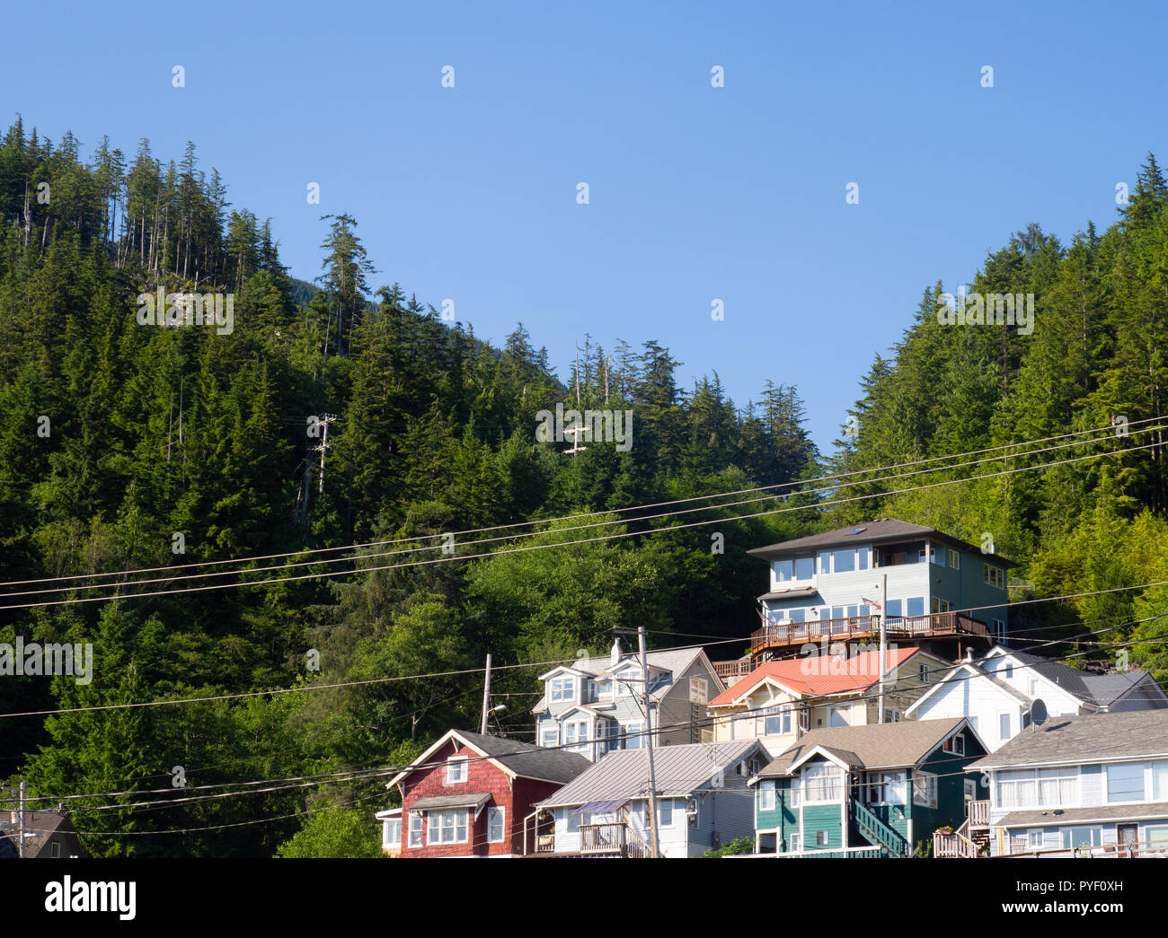 Houses On The Hillside In Ketchikan Alaska Stock Photo - Alamy