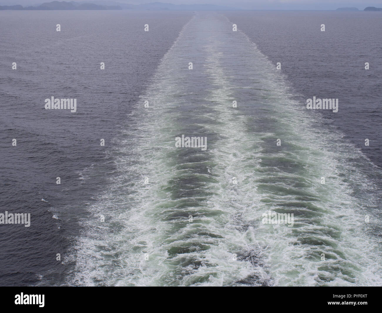 Cruise Ship Leaving A Trail In The Ocean Stock Photo - Alamy