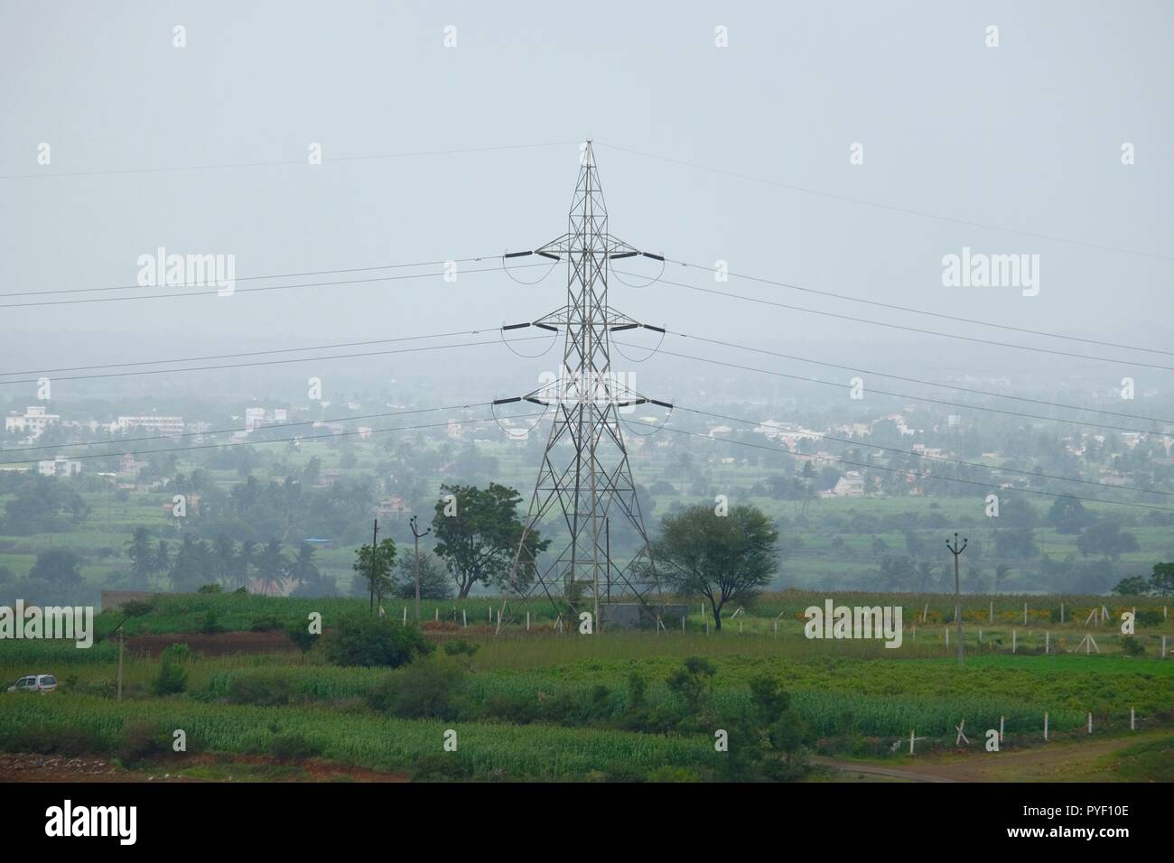 tall tower-like structure used for carrying electricity cables high ...